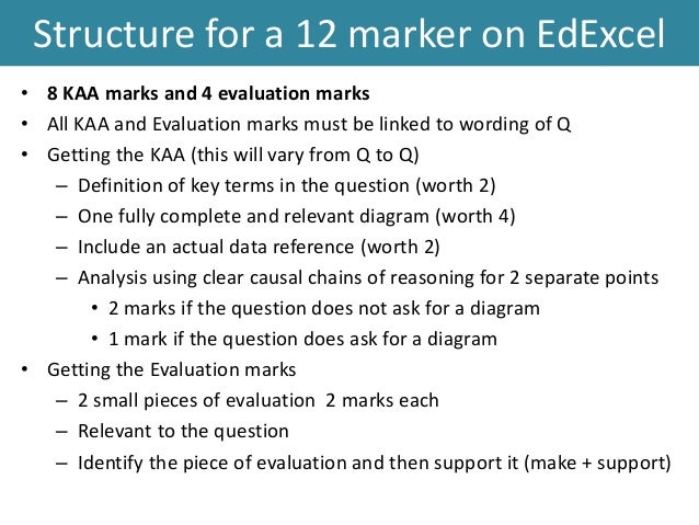 Answering the 12 Mark Question in EdExcel AS Macro Answering the 12 Mark Question in EdExcel AS Macro