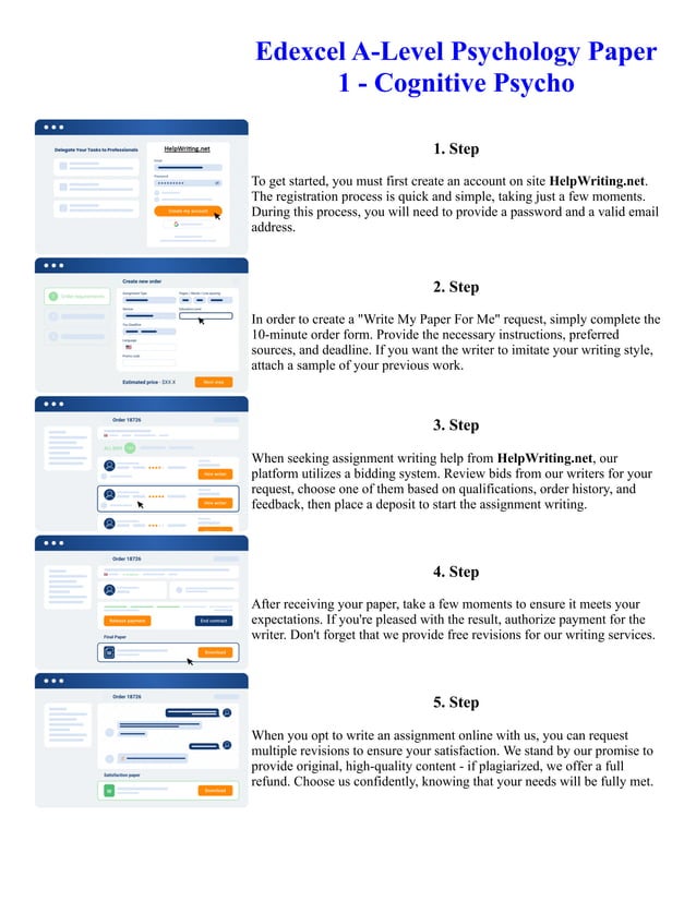 Edexcel A-Level Psychology Paper 1 - Cognitive Psycho | PDF | Homework ...