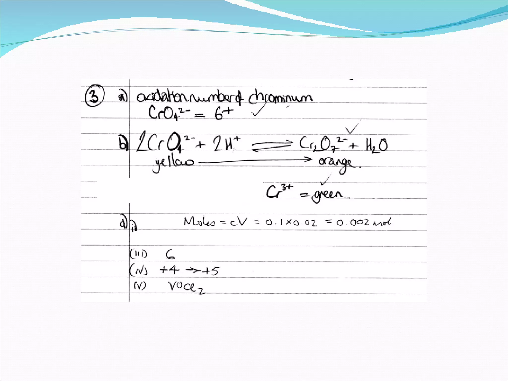 Edexcel A2 Chemistry Transition Metals | PPT