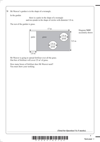 Edexcel maths hight tier 1MAO/2H | PDF