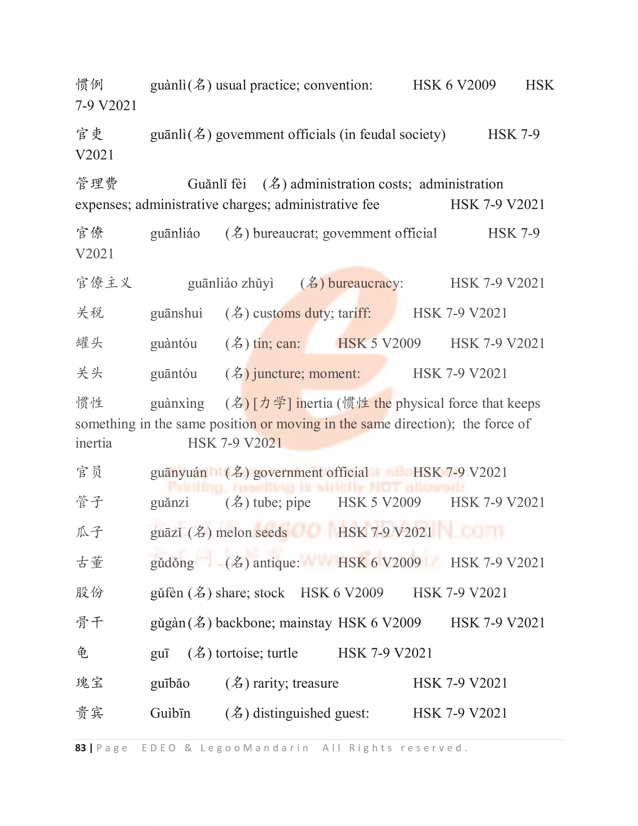 Edexcel A Level Chinese Vocabulary (9CN0) (6236 Words) V2021 ...