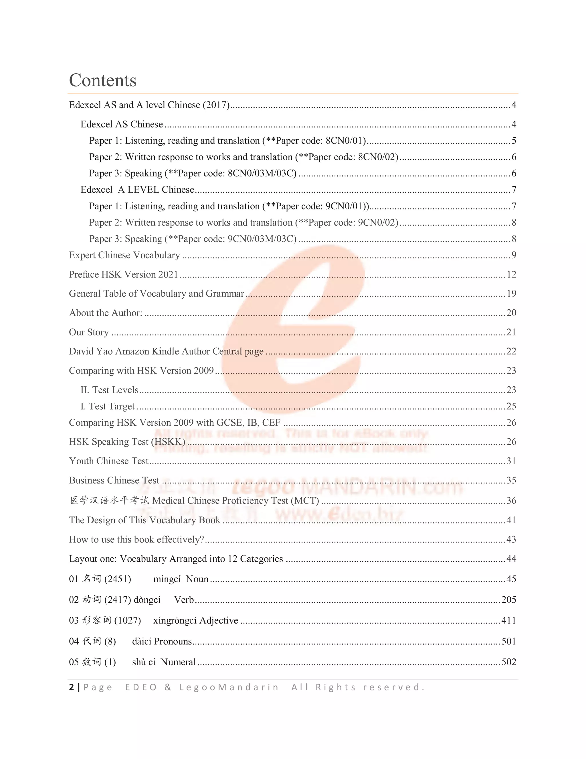 Edexcel A Level Chinese Vocabulary (9CN0) (6236 Words) V2021 ...