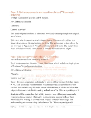 Edexcel A Level Chinese Vocabulary (9CN0) (6236 Words) V2021 ...