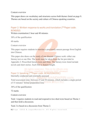 Edexcel A Level Chinese Vocabulary (9CN0) (6236 Words) V2021 ...