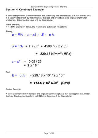 Edexcel HND Unit- Engineering Science (Nqf L4) | DOC