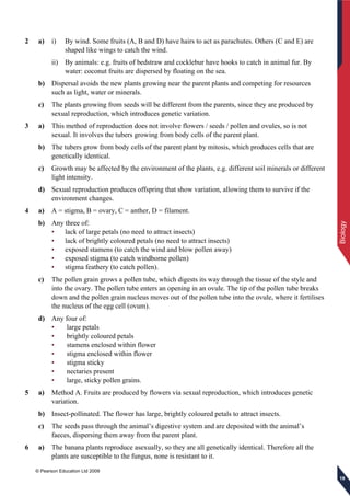 Edexcel igcse biology answers | PDF