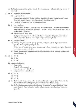 Edexcel igcse biology answers | PDF