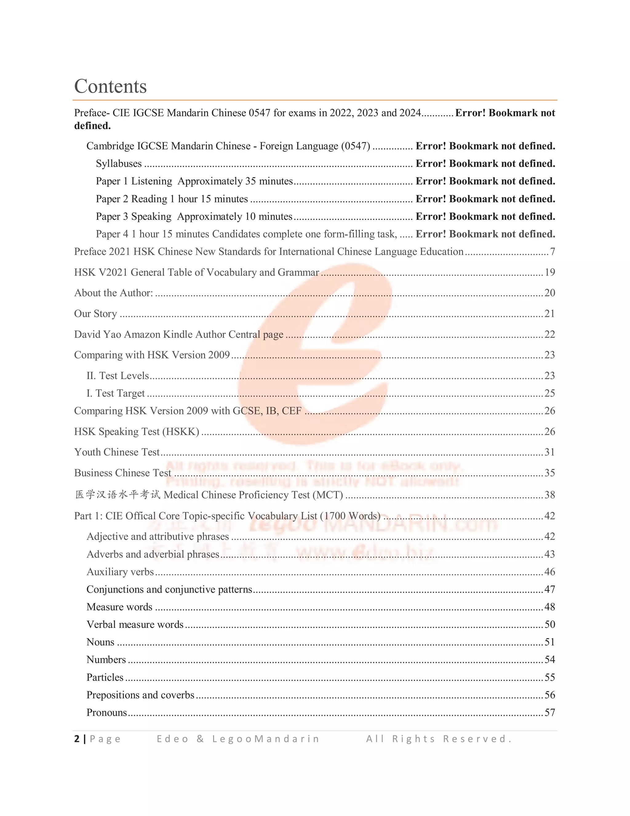 Edexcel IGCSE Chinese Vocabulary 4CN1-3 V2021-Edexcel GCSE 中学会考汉语水平考试词汇 ...