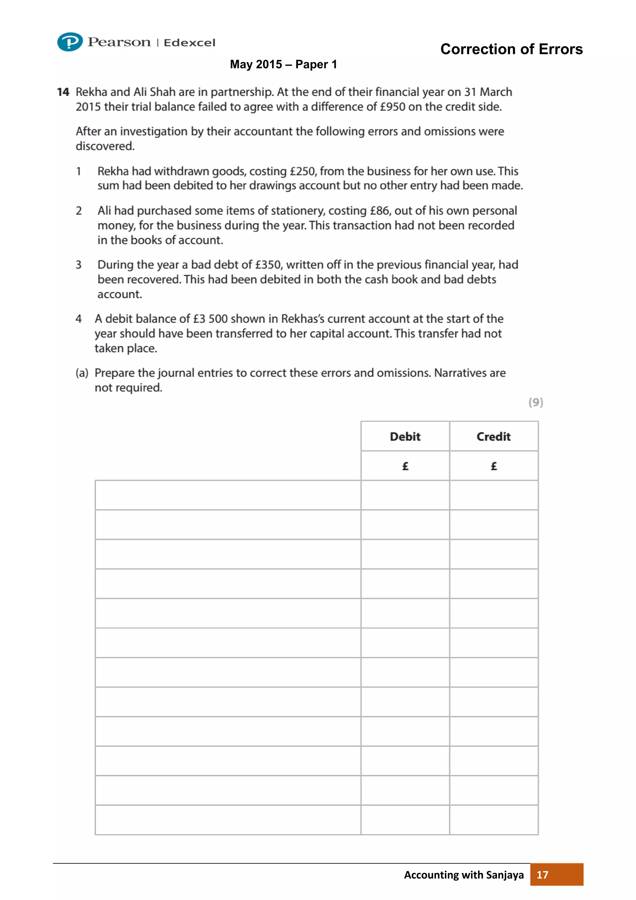 Edexcel Igcse Correction Of Errors Pdf 6089