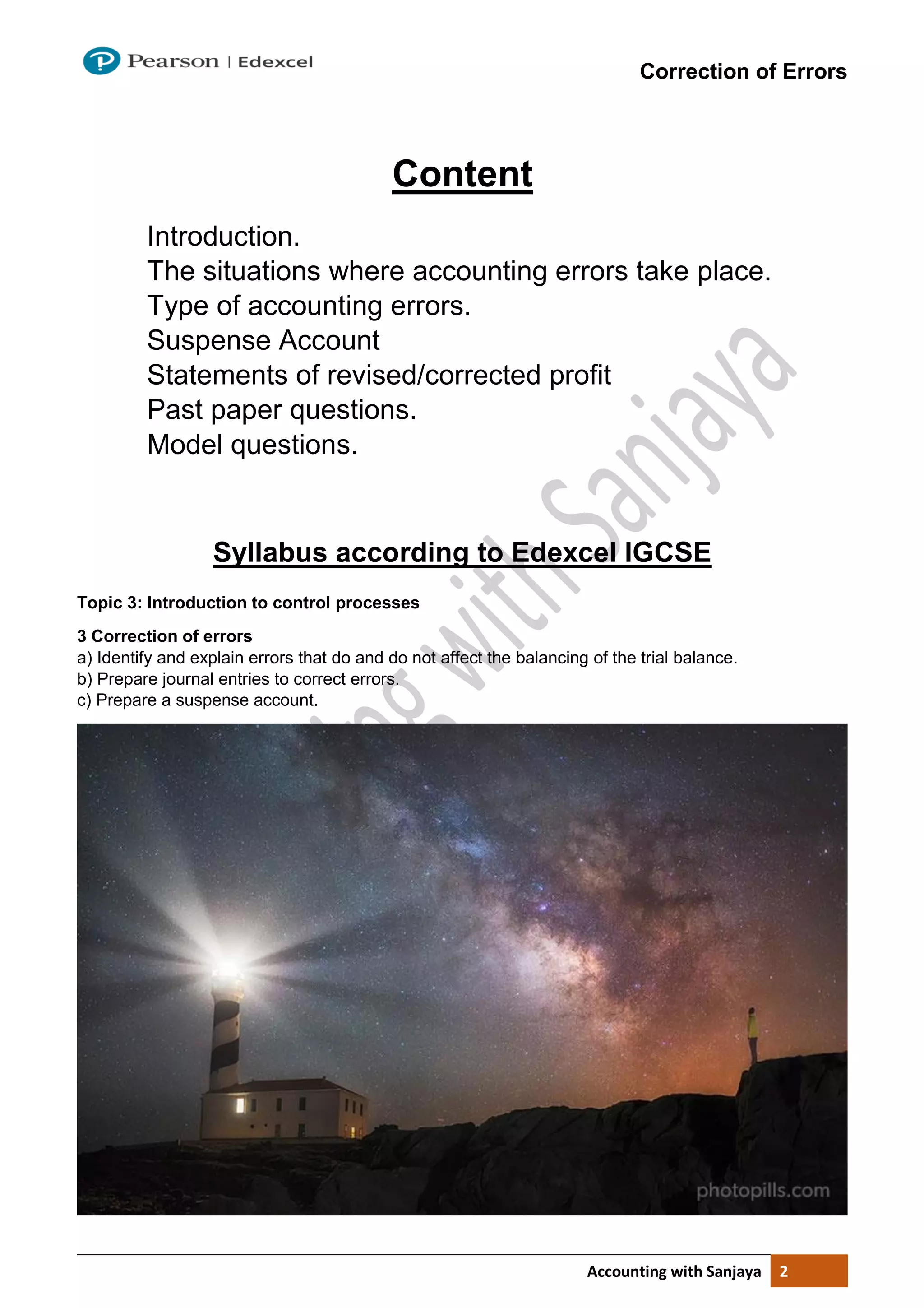 Edexcel igcse correction of errors | PDF