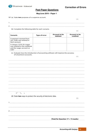 Edexcel igcse correction of errors | PDF