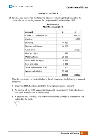 Edexcel igcse correction of errors | PDF