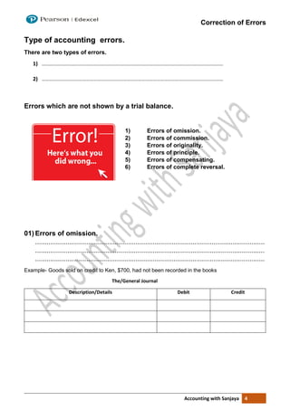 Edexcel igcse correction of errors | PDF