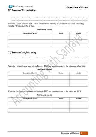 Edexcel igcse correction of errors | PDF