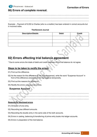 Edexcel igcse correction of errors | PDF