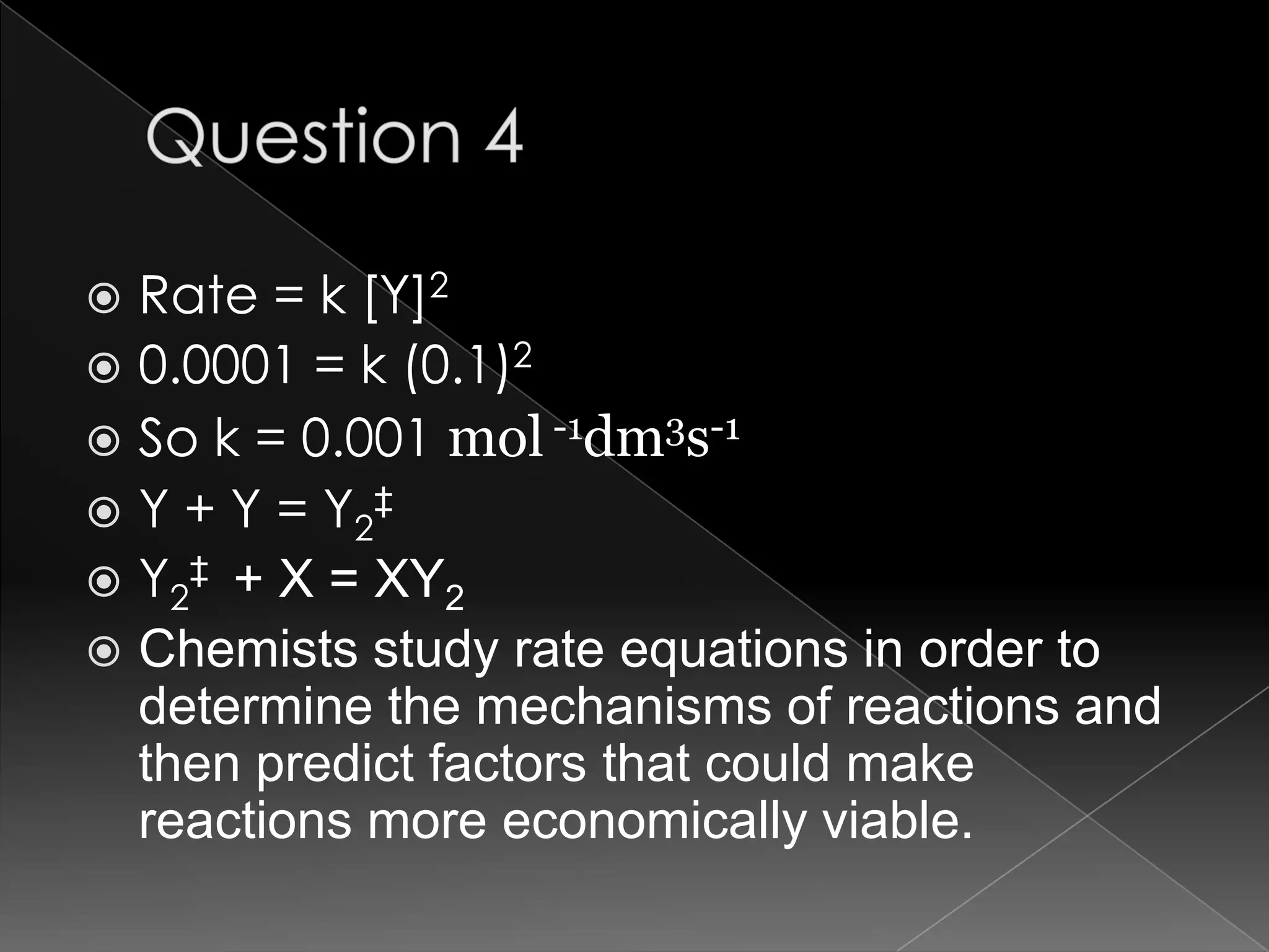 Edexcel rate of reaction questions A2 | PPTX
