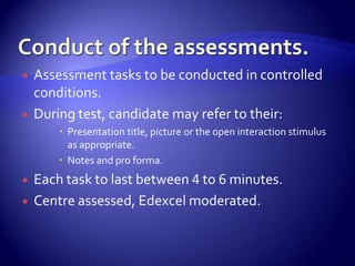 Edexcel Speaking The Basics | PPTX