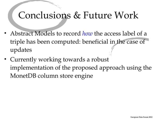 Abstract Access Control Model for Dynamic RDF Datasets | PPT