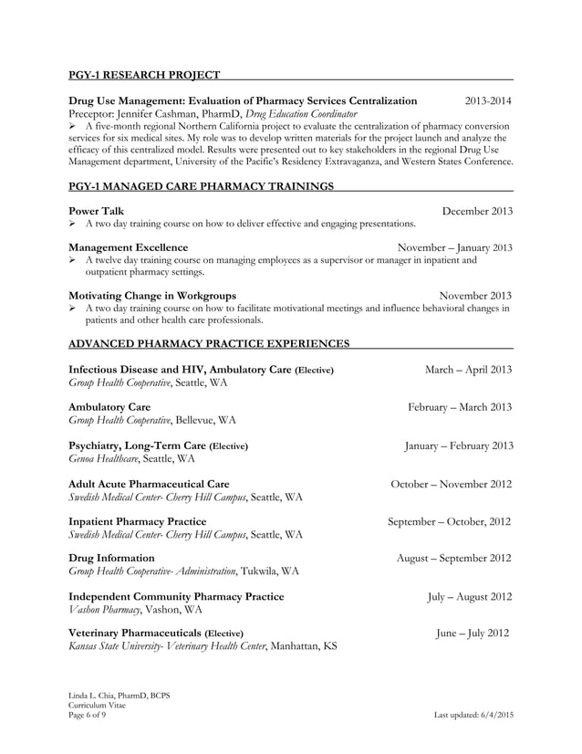 Linda Chia- Curriculum Vitae | PDF