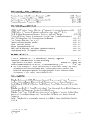 Linda Chia- Curriculum Vitae | PDF