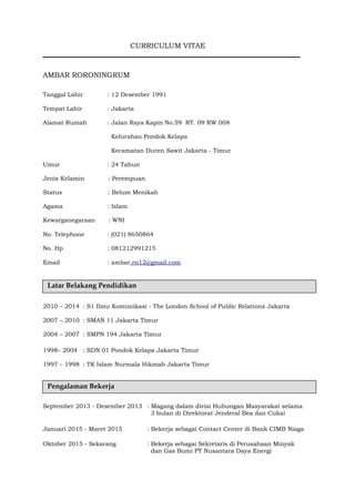 Curriculum Vitae | PDF