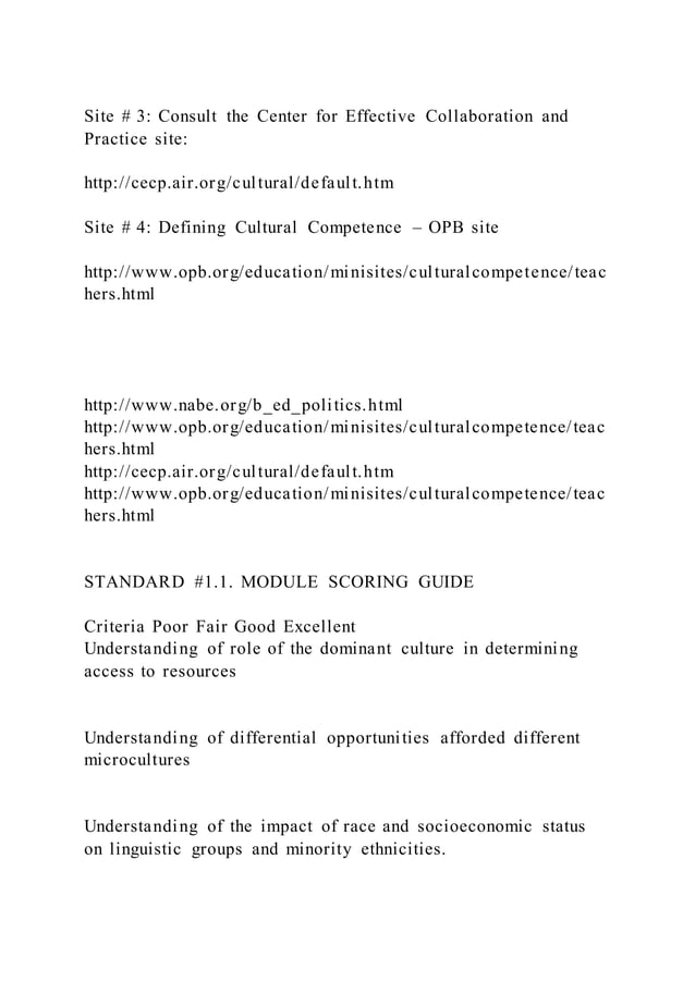 EDF2085 ESOL MODULE ESOL PERFORMANCE STANDARDS Activit | DOCX