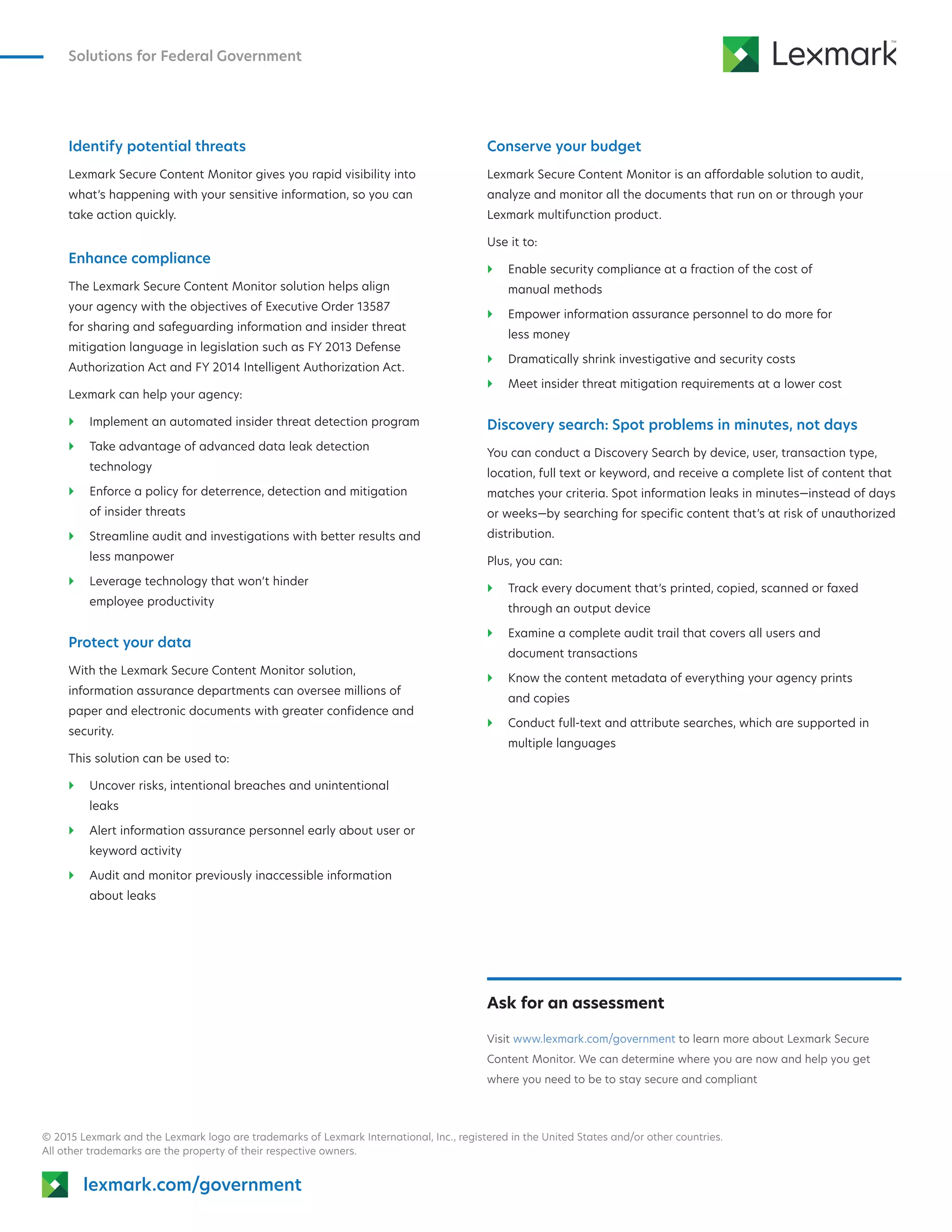 lexmark-secure-content-monitor_fed-gov_solution-sheet_final-1- | PDF