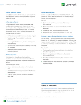 lexmark-secure-content-monitor_fed-gov_solution-sheet_final-1- | PDF