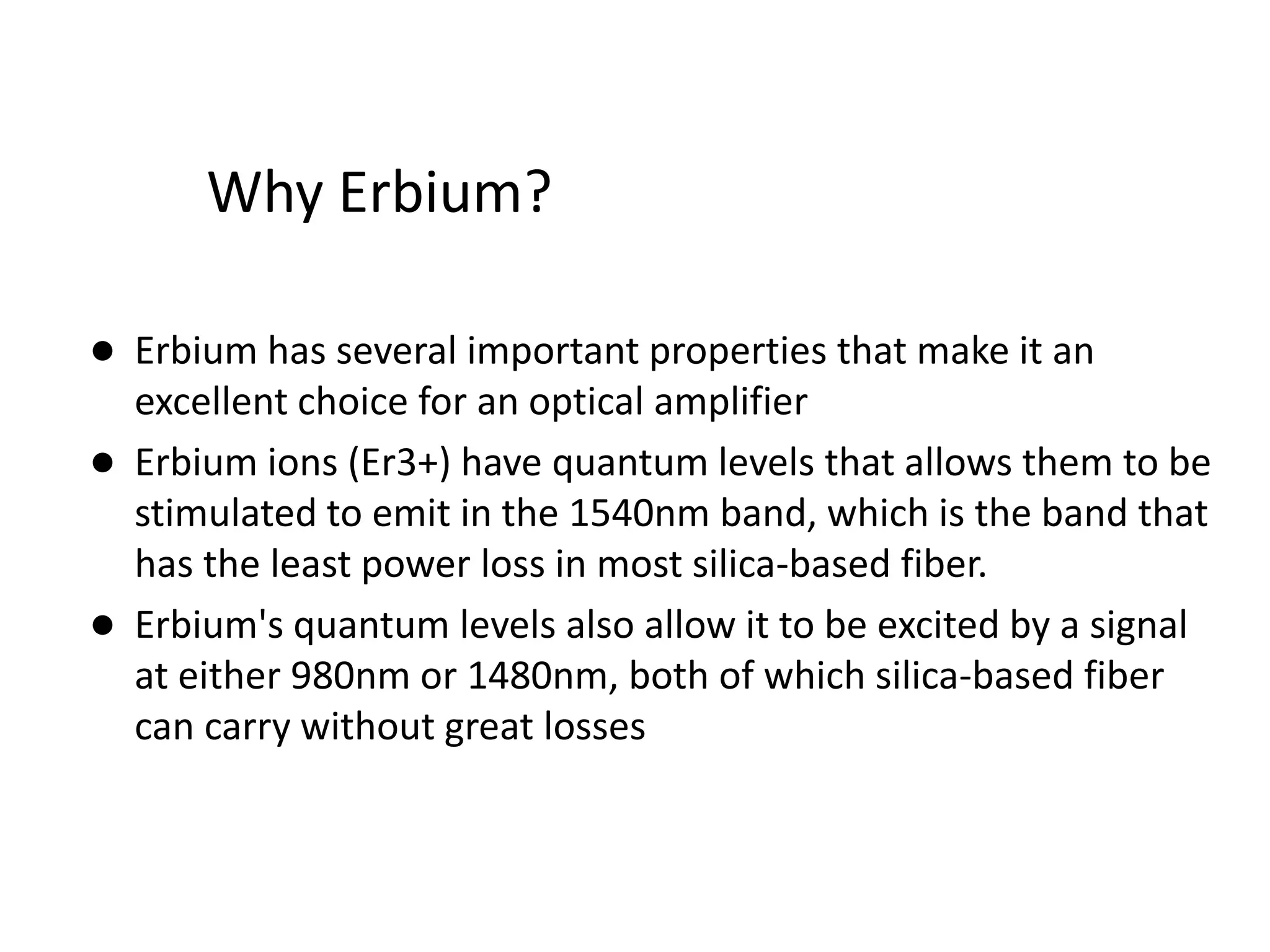 Erbium Doped Fiber Amplifier (EDFA) | PPTX