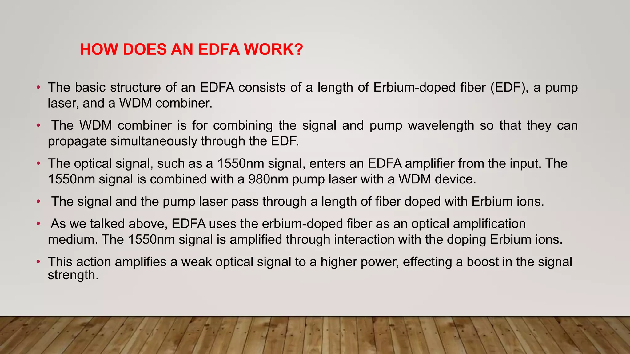 EDFA amplifier ppt | PPTX
