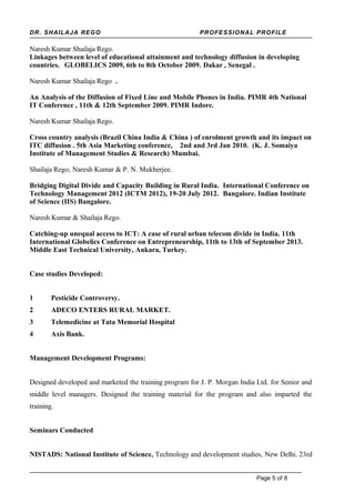 shailaja_profile | DOC | Telecommunications Industry | Industries