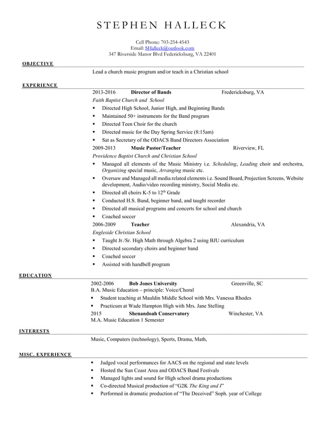 Stephen Halleck Resume 03-21-2016 | PDF