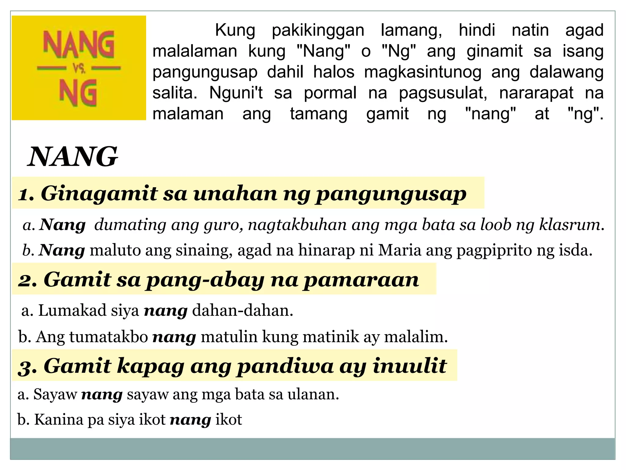 Edukasyong Filipino-Wastong Gamit ng Wika | PPTX