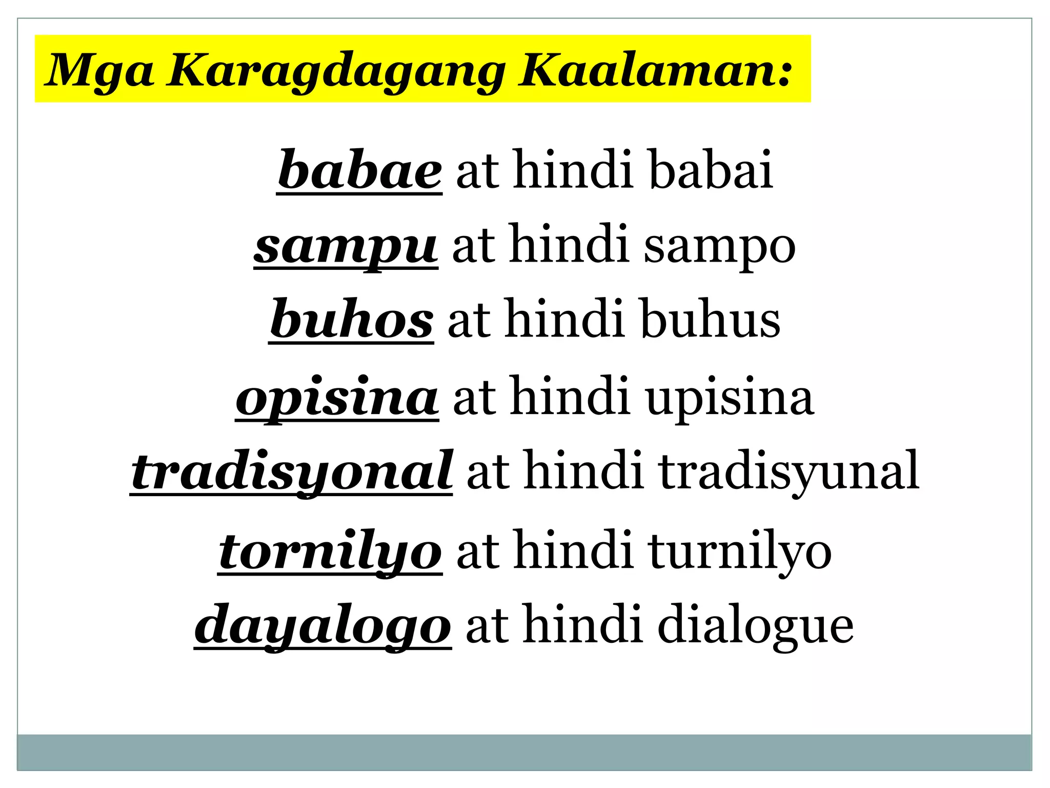 Edukasyong Filipino-Wastong Gamit ng Wika | PPTX