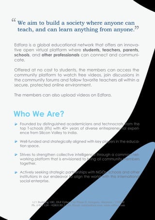 Edfora Corporate Brochure | PDF | Online Education | Education