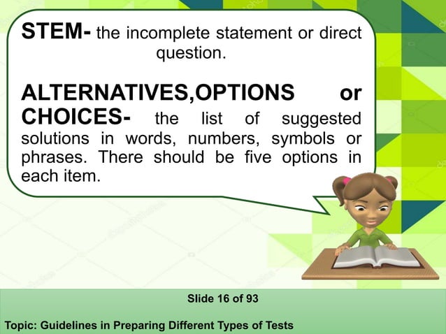 Guidelines in Preparing Different Types of Tests | PPTX | Standardized ...