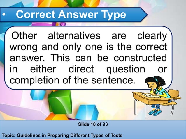 Guidelines in Preparing Different Types of Tests | PPTX | Standardized ...