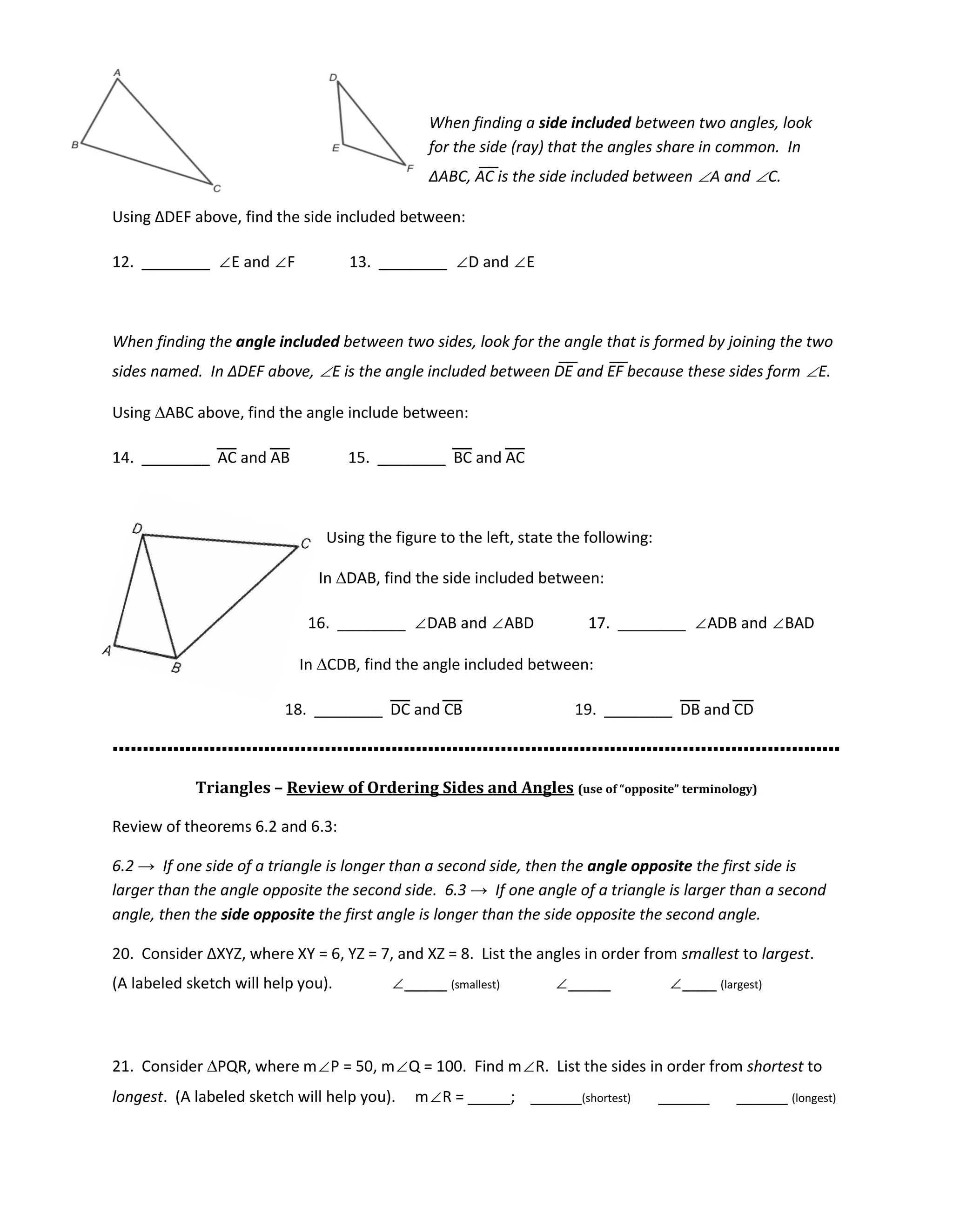 Triangle Inequality Theorem: Activities and Assessment Methods | PDF