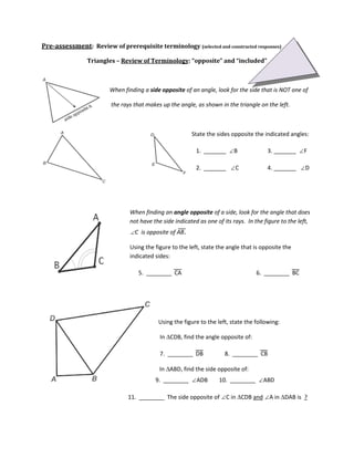Triangle Inequality Theorem: Activities and Assessment Methods | PDF