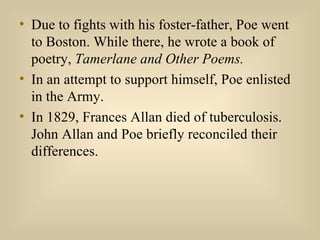 Edgar Allan Poe The Life Of | PPT