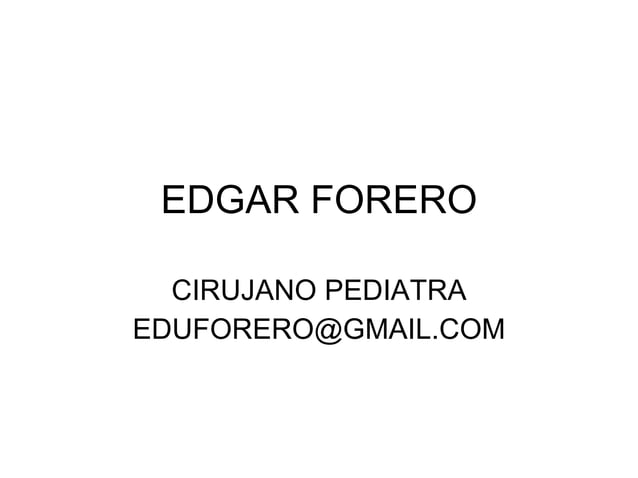Edgar Forero | PPT