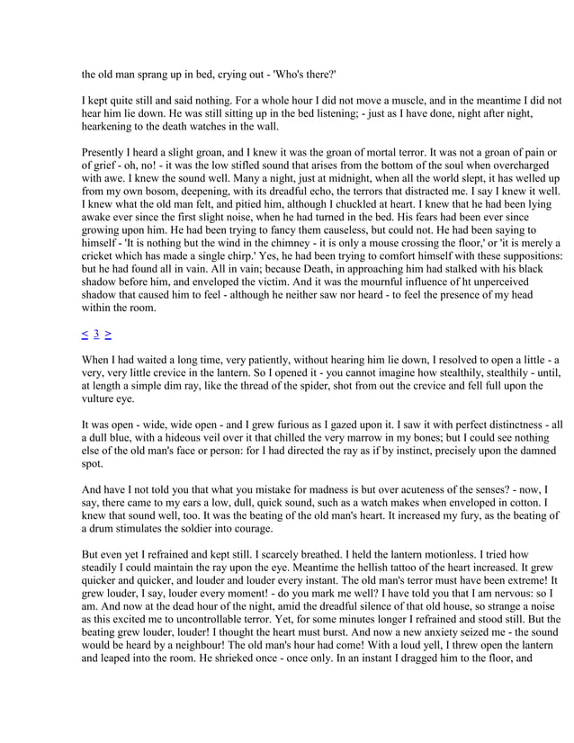 The Tell Tale Heart by Edgar Allan Poe | PDF | Free Download