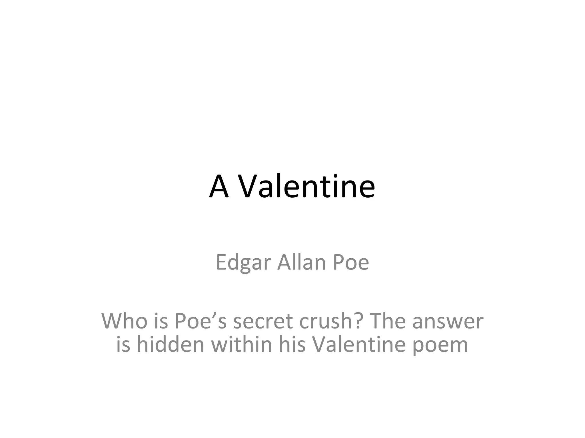 Edgar allan poe | PPT