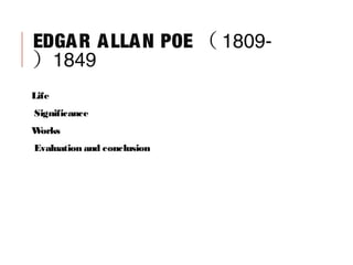Edgar allan poe | PPT