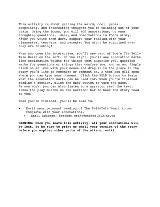 Edgar Allan Poe Scavenger Hunt | PAGES