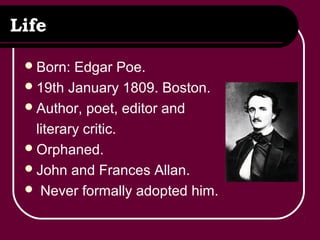 Edgar allan Poe by Silvia | PPT