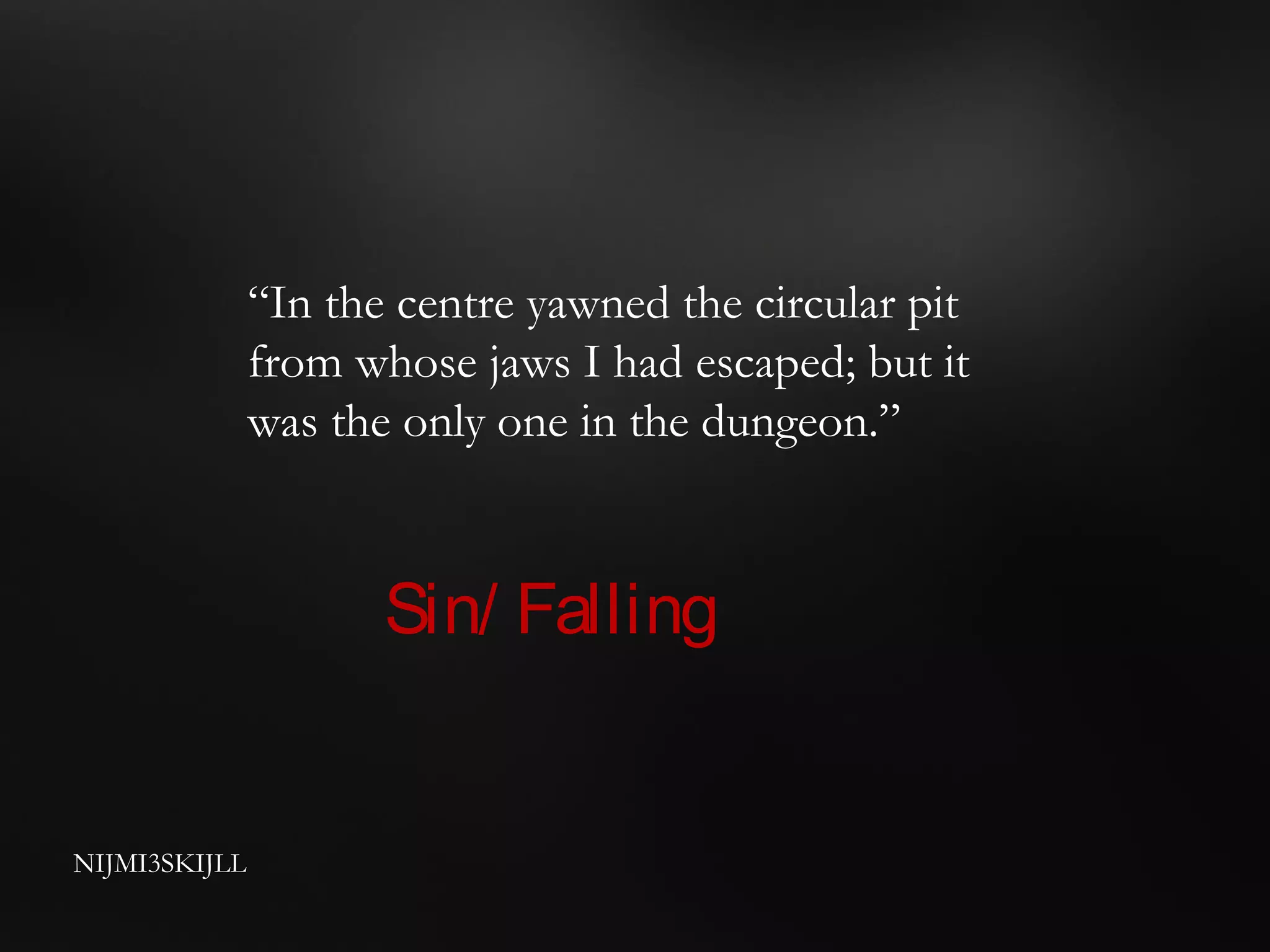 Edgar allan poe's the pit and the pendulum | PPS