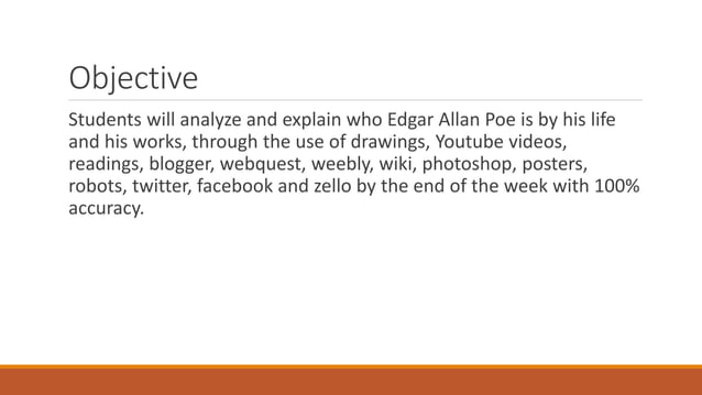 Edgar allan poe unit plan | PPTX