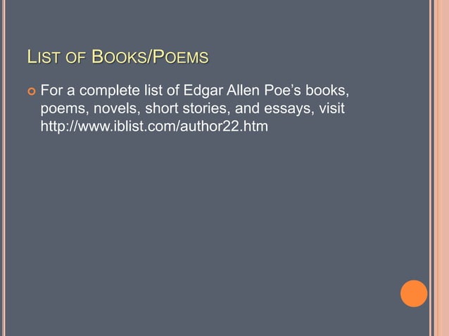 Edgar Allen Poe | PPT