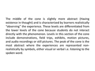 Edgar Cone of Learning (Edgar Cone of Experience) | PPTX